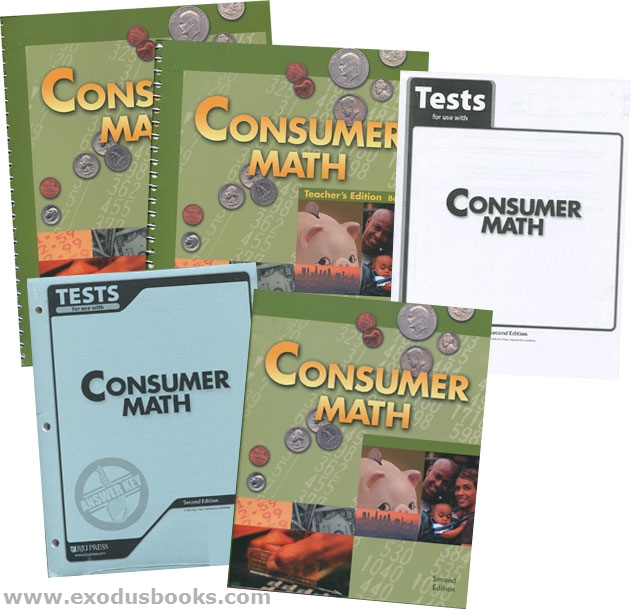 BJU Consumer Math Home School Kit Exodus Books BJU Consumer Math Home School Kit Exodus Books