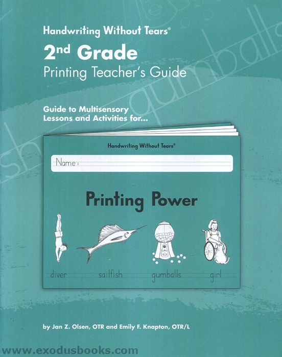 Handwriting Without Tears 2nd Grade Printing - Teacher's Guide (old ...