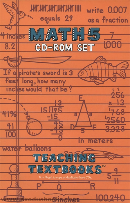 Teaching Textbooks Math 5 - CD-ROM - Exodus Books