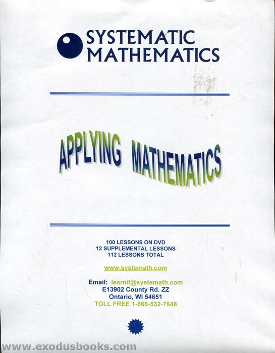 Systematic Mathematics: Applying Mathematics - Exodus Books