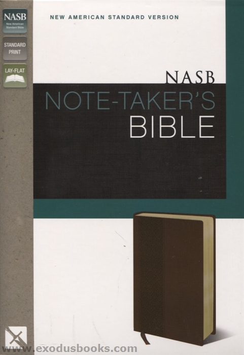 NASB, Note-Taker's Bible, Imitation Leather, Brown, Lay Flat - Exodus Books