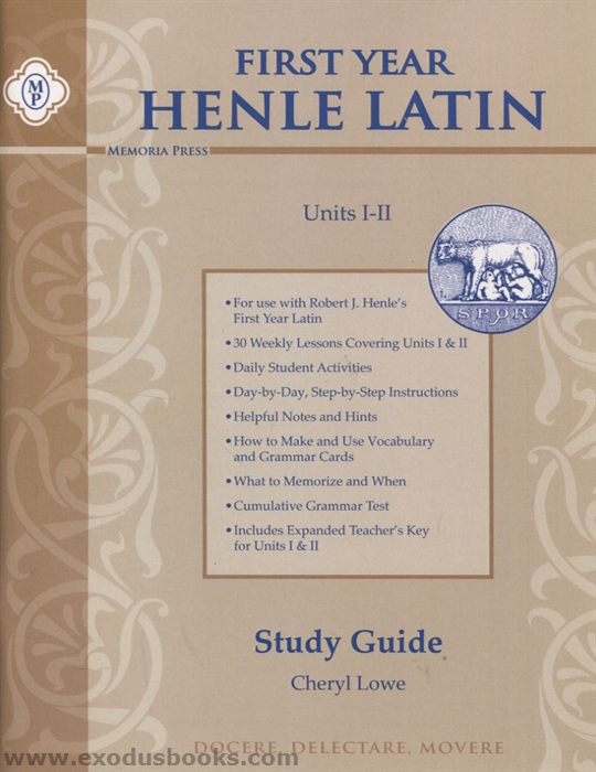 Henle First Year Latin Units I & II - Study Guide (old) - Exodus Books