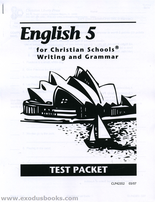 English 5 - CLP Test Packet (old) - Exodus Books