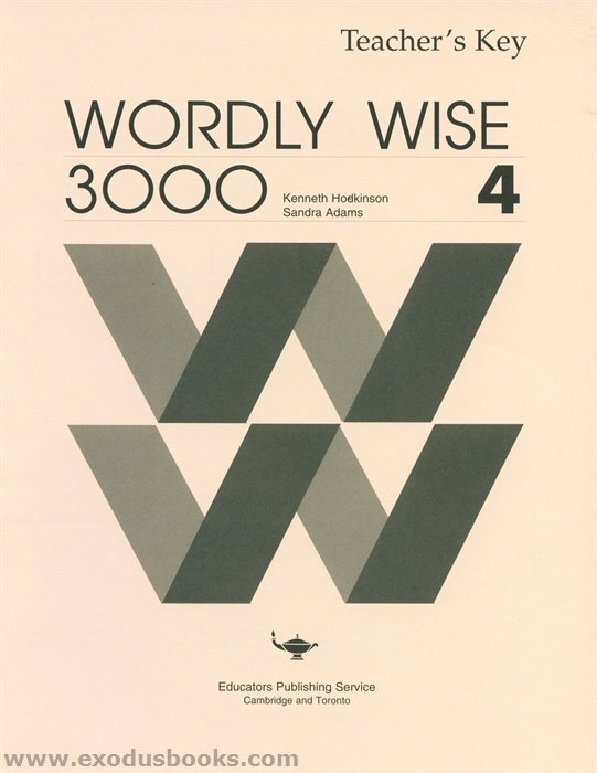 Wordly Wise 3000 Book 4 - Answer Key (really old) - Exodus Books