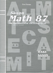 Saxon Math 8/7 - Test Forms (old) - Exodus Books
