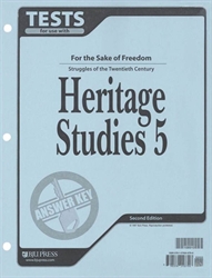 Heritage Studies 5 - Tests Answer Key (old) - Exodus Books